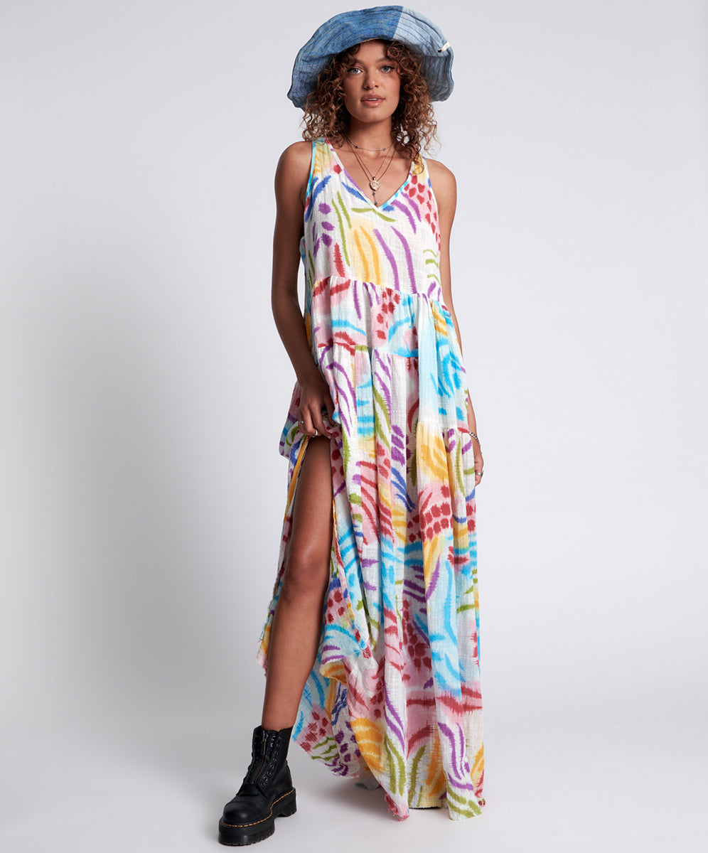 Hand Painted Cosmic Gypsy Charmer Dress | One Teaspoon USA