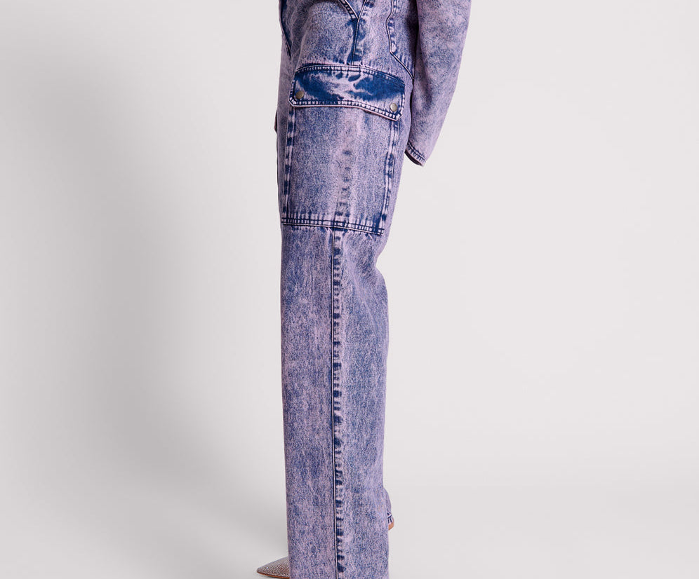 Cargo Motion Denim Jeans - Purple | One Teaspoon USA