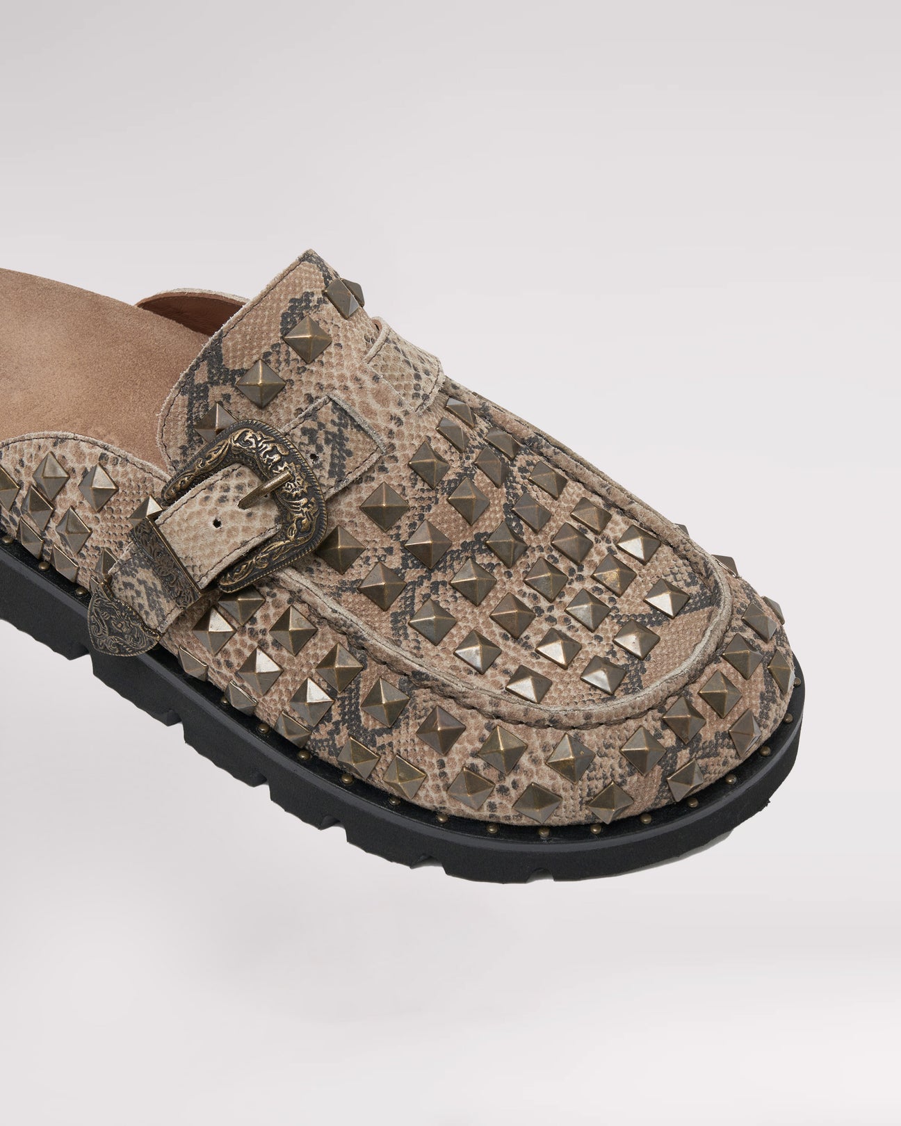 STUDDED SNAKE PHOENIX SLIDES - One Teaspoon USA