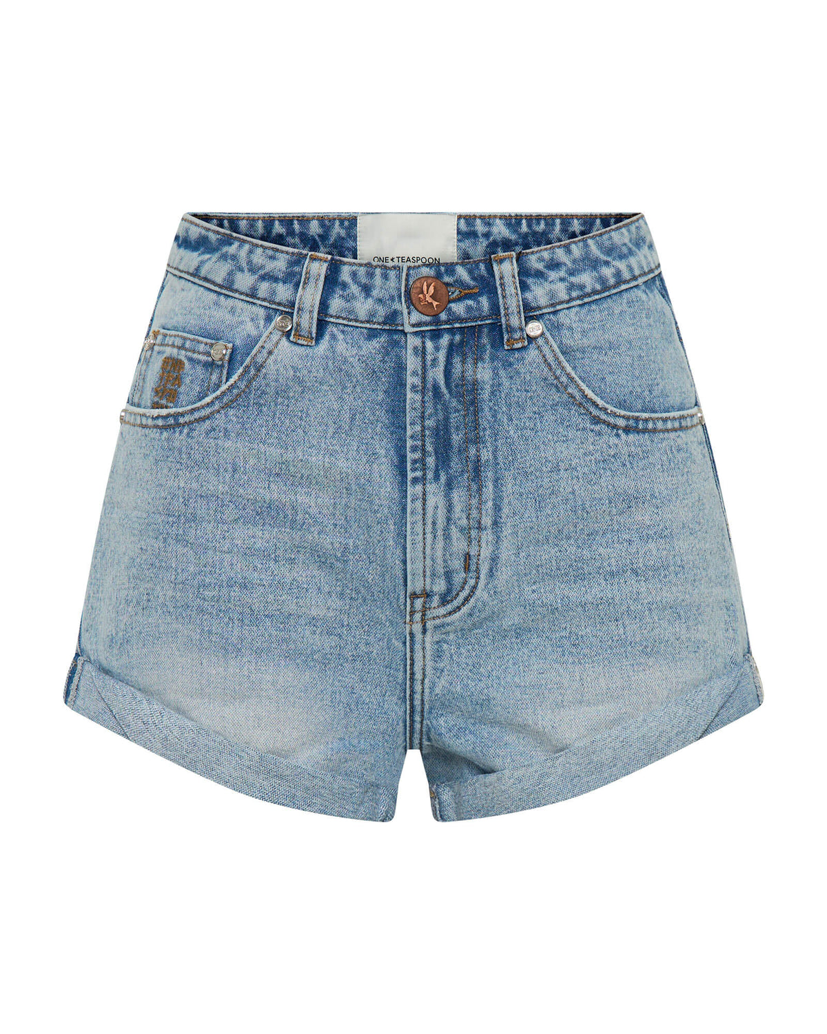 Women's High Waist Denim Shorts | High Rise Jean Shorts - One Teaspoon USA