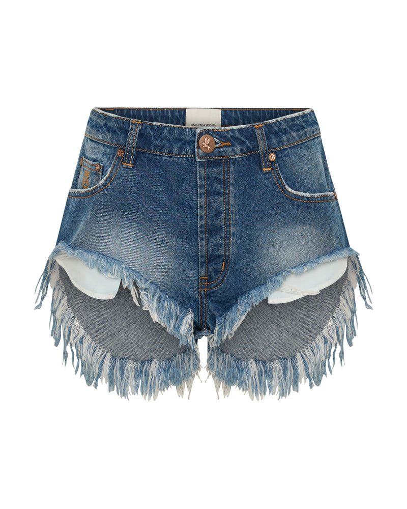 Women's Low Waist Denim Shorts | Shop Low Rise Jean Shorts Online - One ...